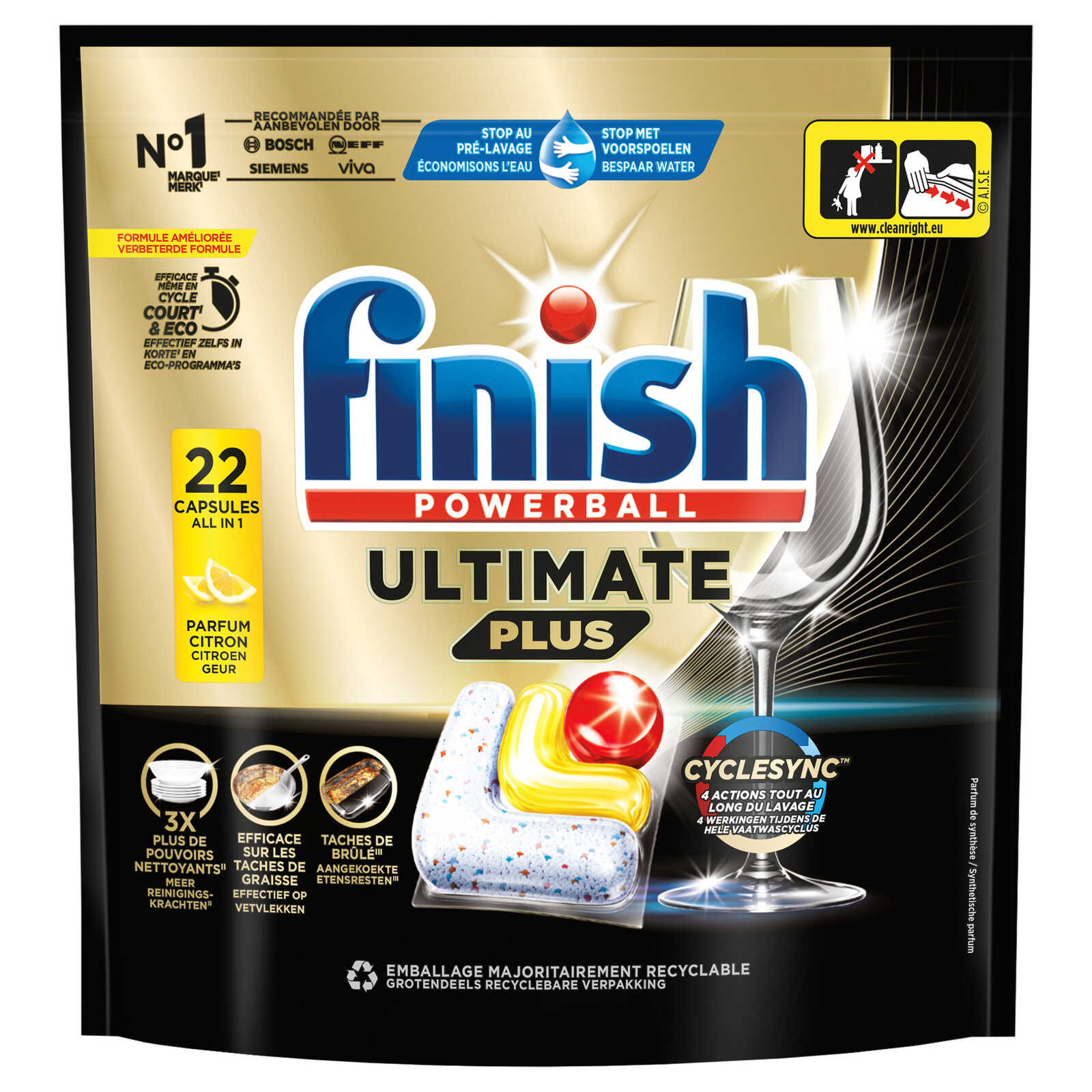 Finish | Capsules lave-vaiselle | | Ultimate + | Cit | 22 pc | Delhaize