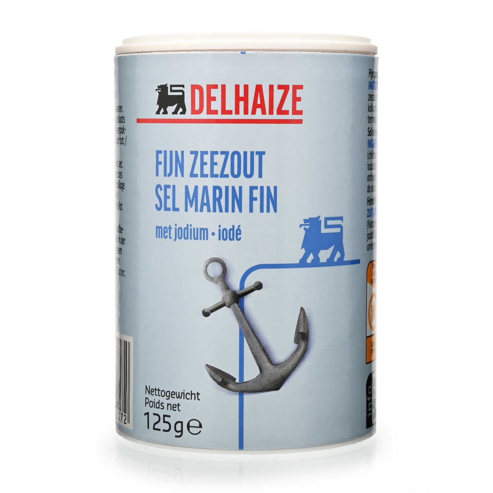 Delhaize | Zeezout | Fijn | Jodium | 125 gr | Delhaize