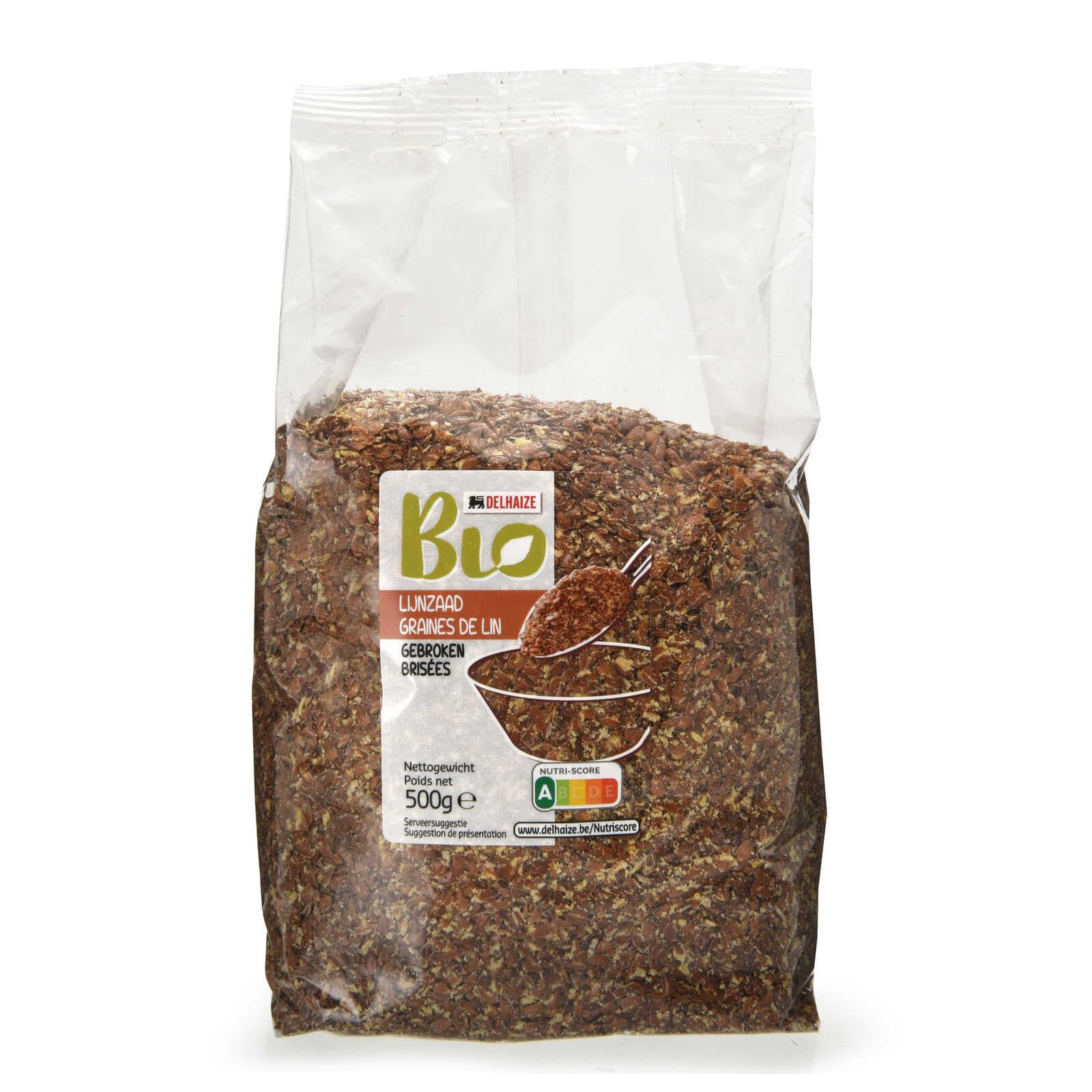 Delhaize | Bio | Lijnzaad | Gebroken | Bio | 500 gr | Delhaize