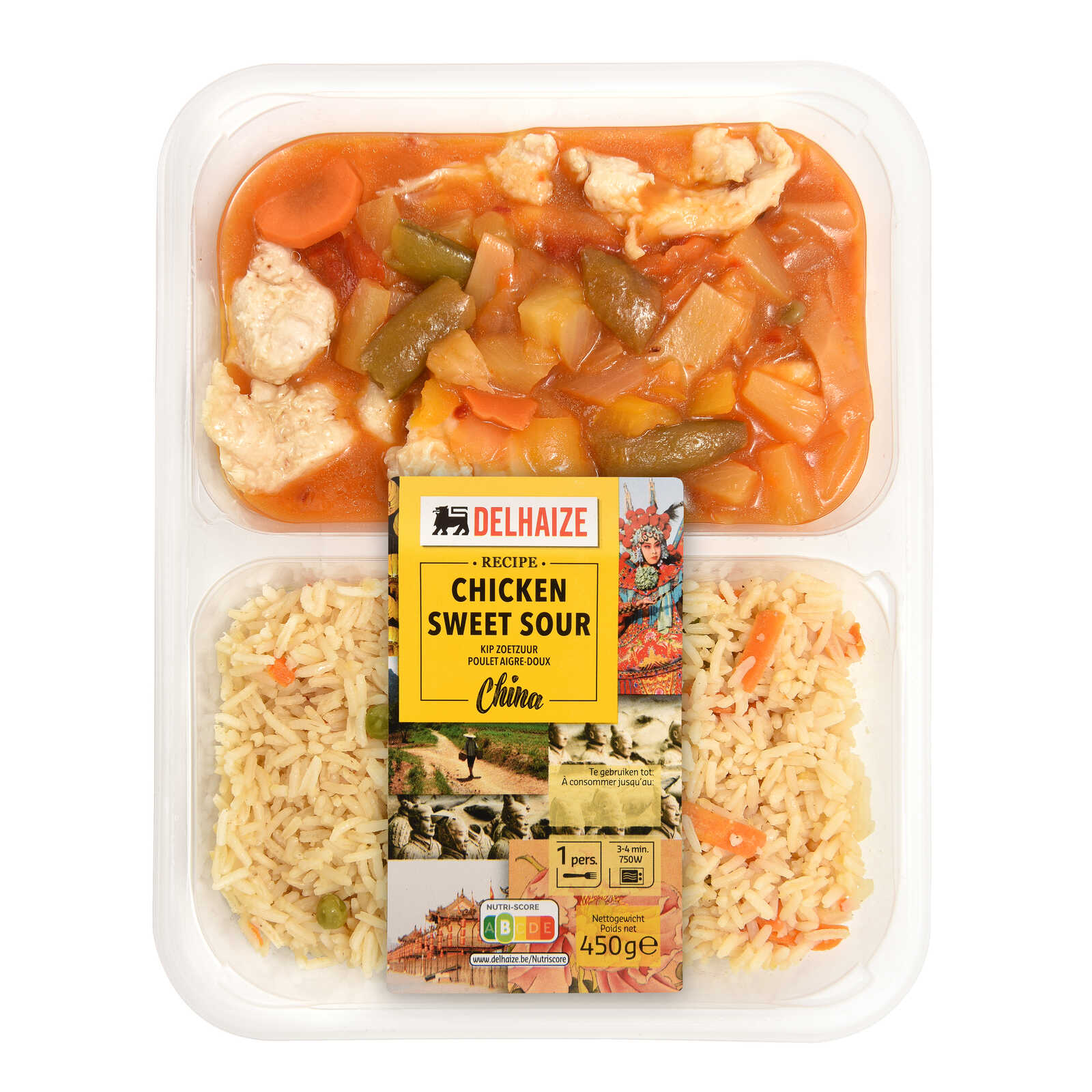 Delhaize | Kip | Zoetzuur | Rijst | 450 gr | Delhaize