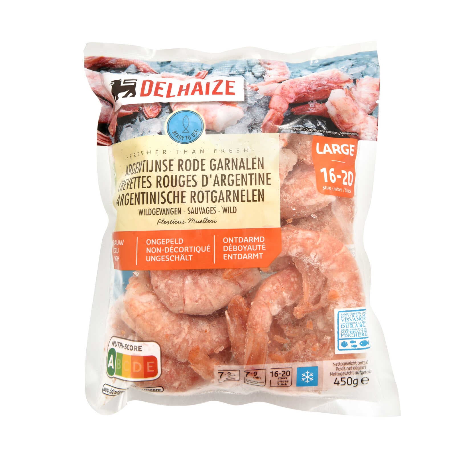 Delhaize | Crevettes | Rouge | 450 gr | Delhaize