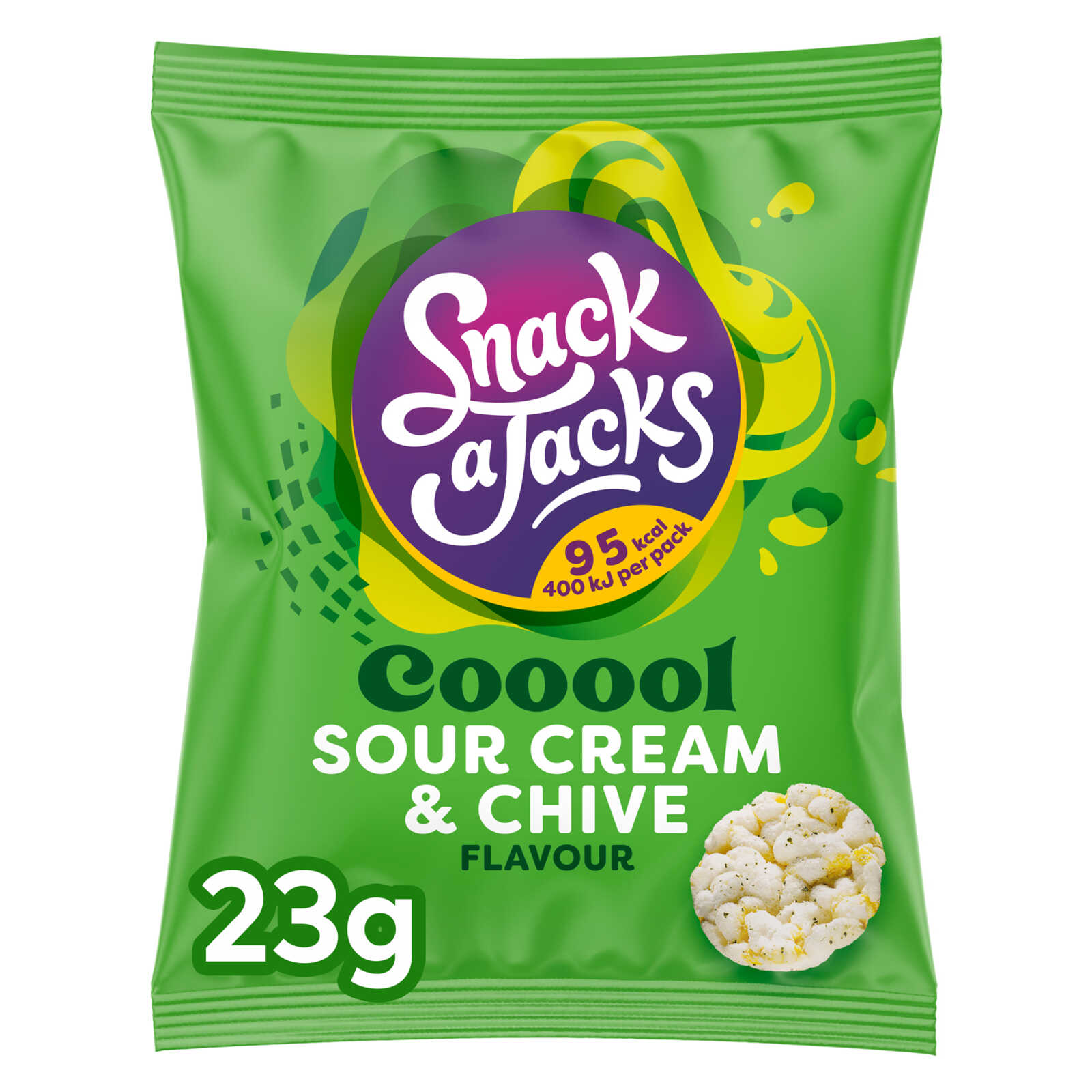 Snack A Jacks | Rijstwafels | Sour Cream & Chives | Mini | 23 gr | Delhaize