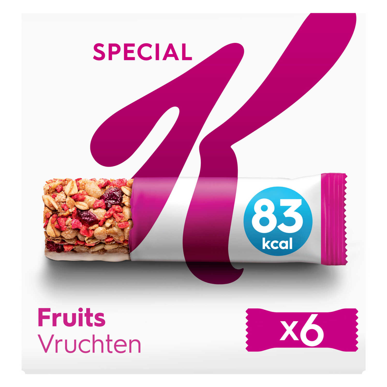 Kellogg's | Barres de céréales | Fruit rouges | 6 x 21,5 gr | Delhaize
