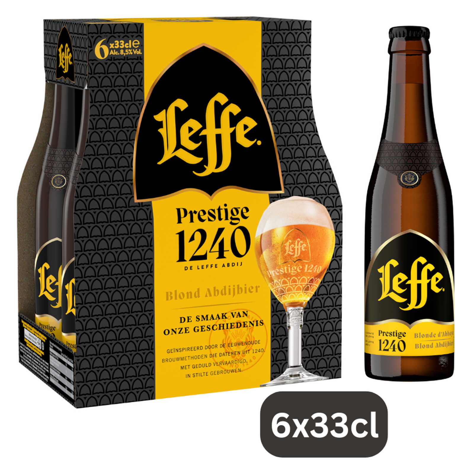 Leffe | Bière d'abbaye | 8,5% | Bouteille | 6 x 33 cl | Delhaize