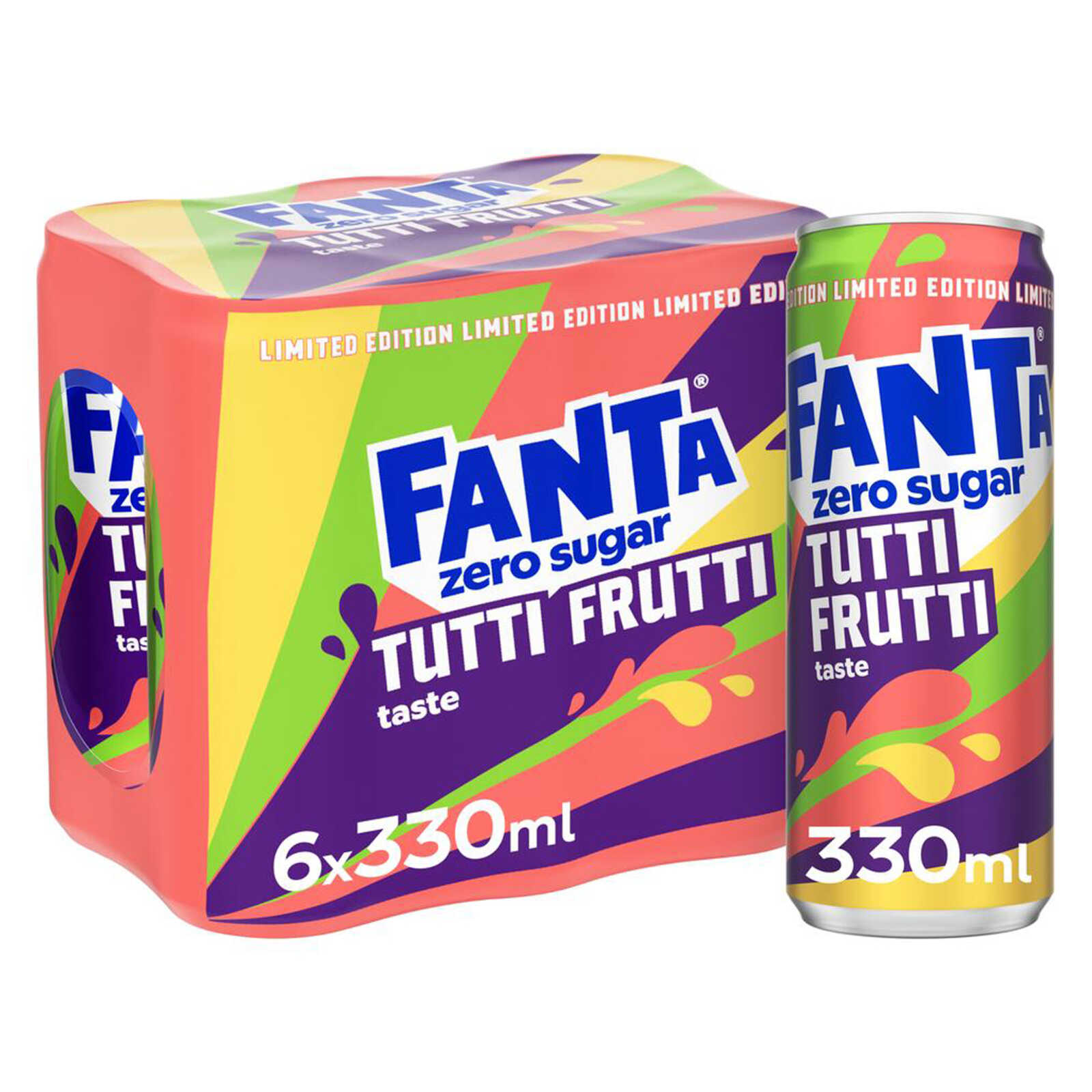 Fanta | Zero | Tutti Frutti | 6 x 33 cl | Delhaize