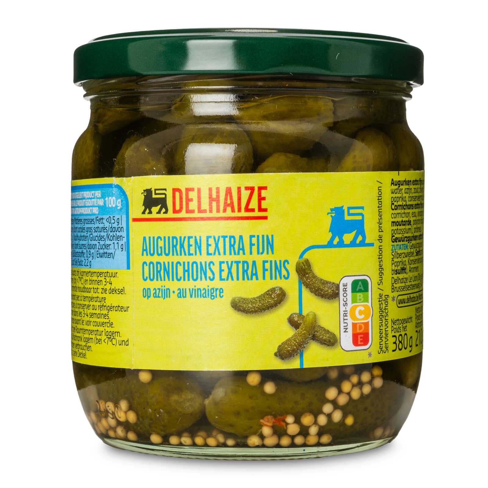 Delhaize | Augurken | Azijn | Extra fijn | 210 gr | Delhaize