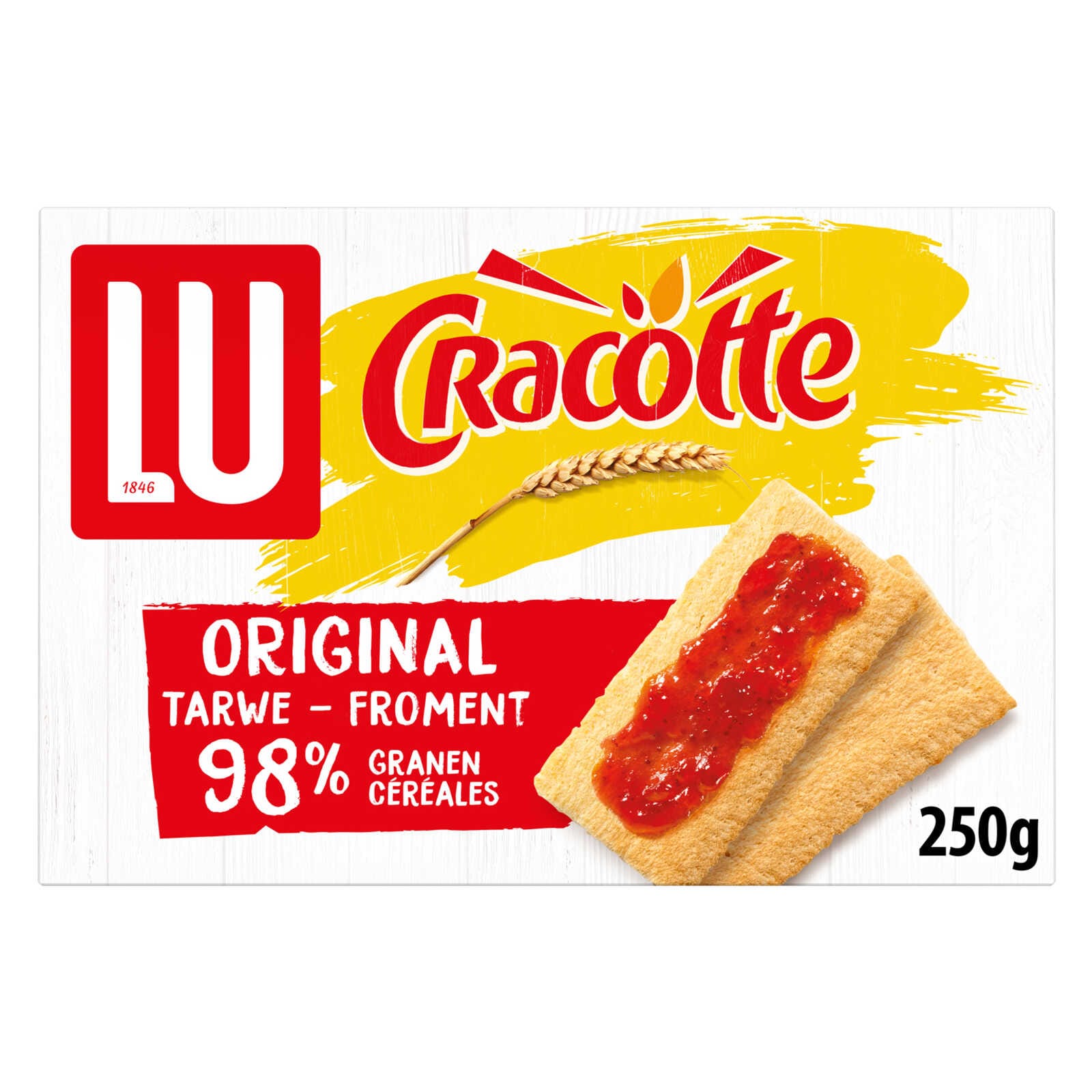 LU | Cracotte | Biscottes | Toasts | Original | Froment | 250 gr | Delhaize