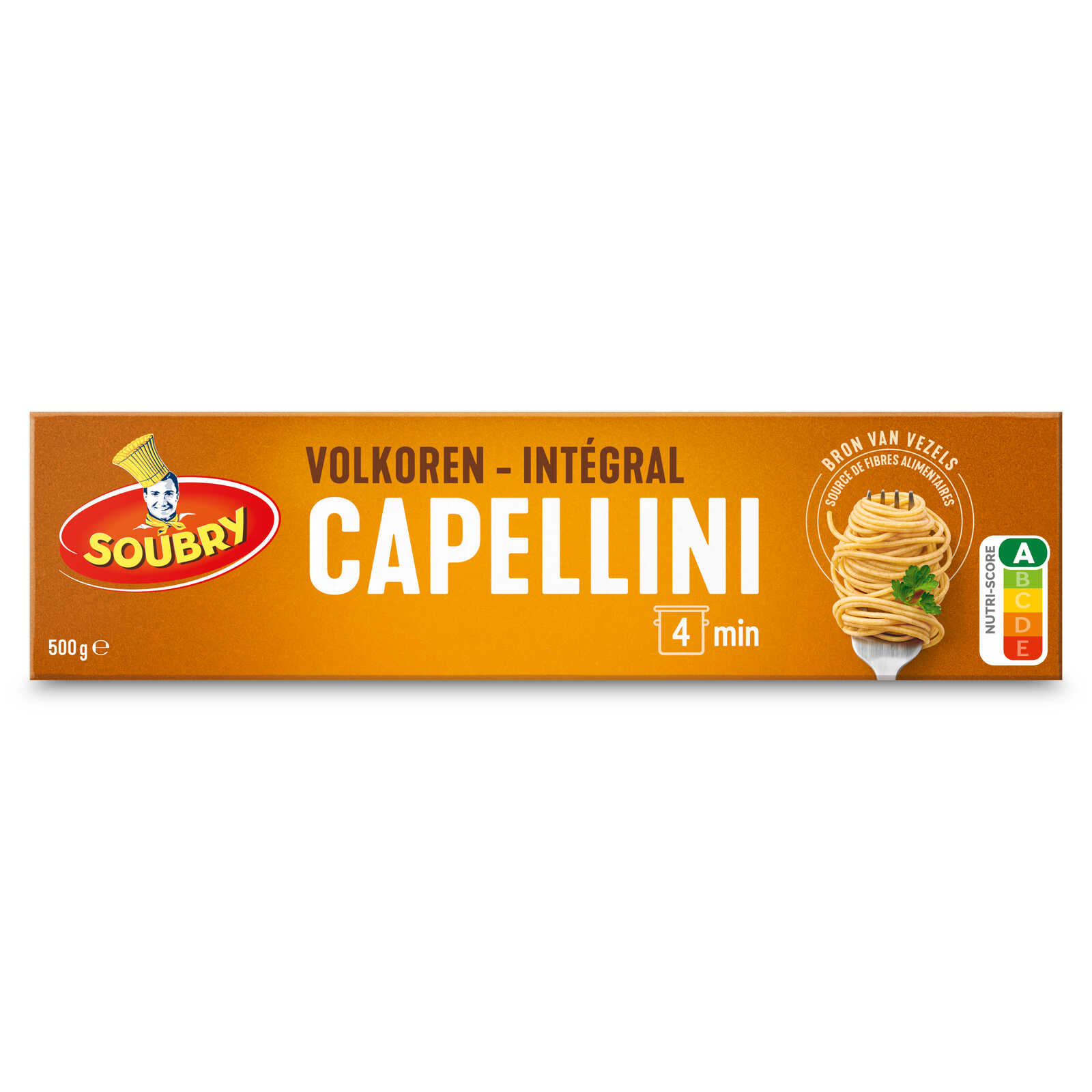 Soubry | Pasta | Capellini | Volkoren | 500 gr | Delhaize
