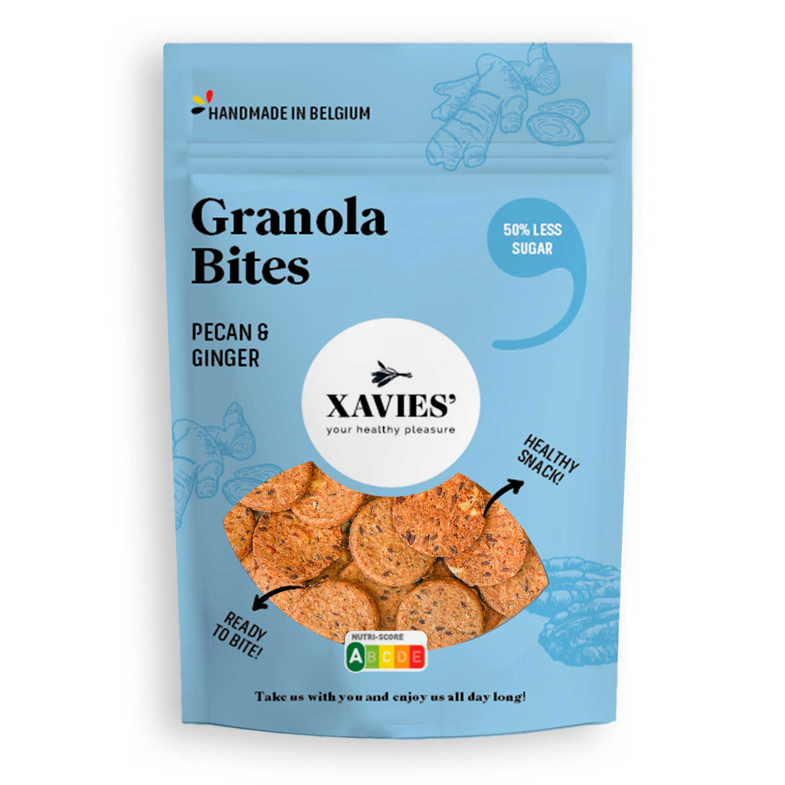 Xavies' | Biscuits | Granola | Pecan-ginger | 150 gr | Delhaize