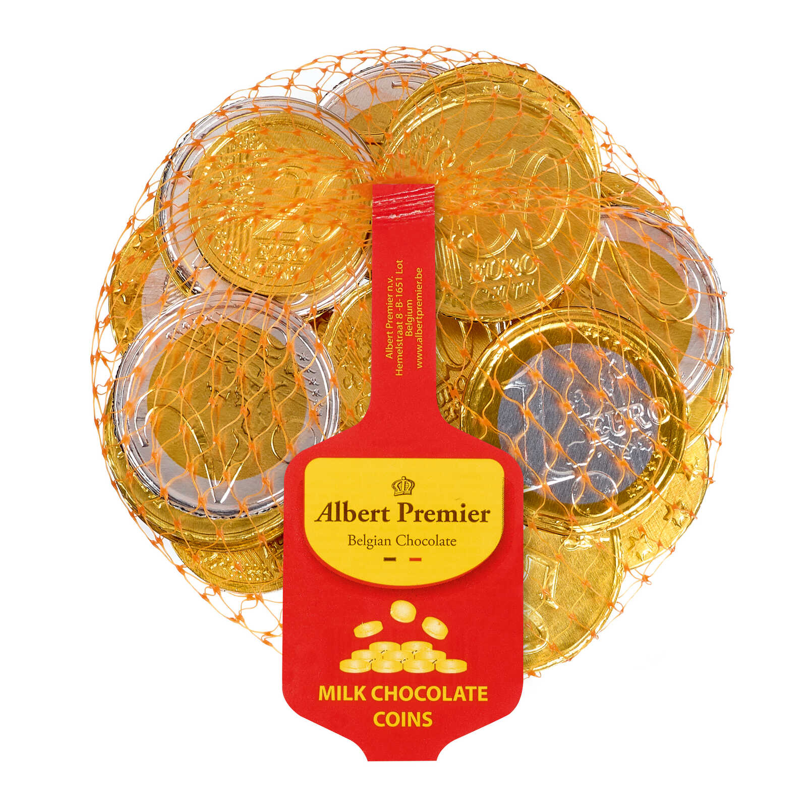 Albert Premier | Chocolade | munten | melk | netje | 100 gr | Delhaize