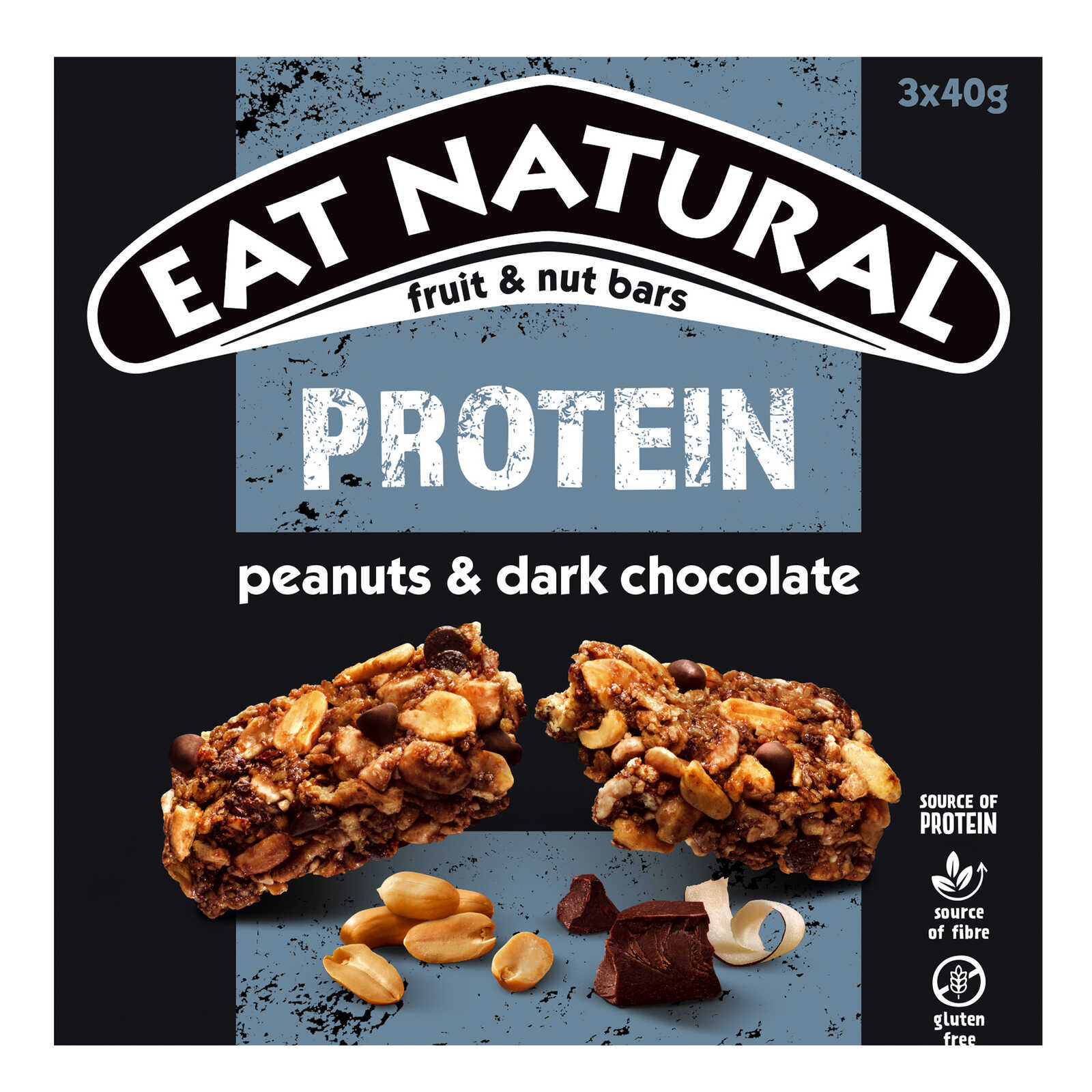Eat Natural | Barres | Protéine | Chocolat | 3 x 40 gr | Delhaize