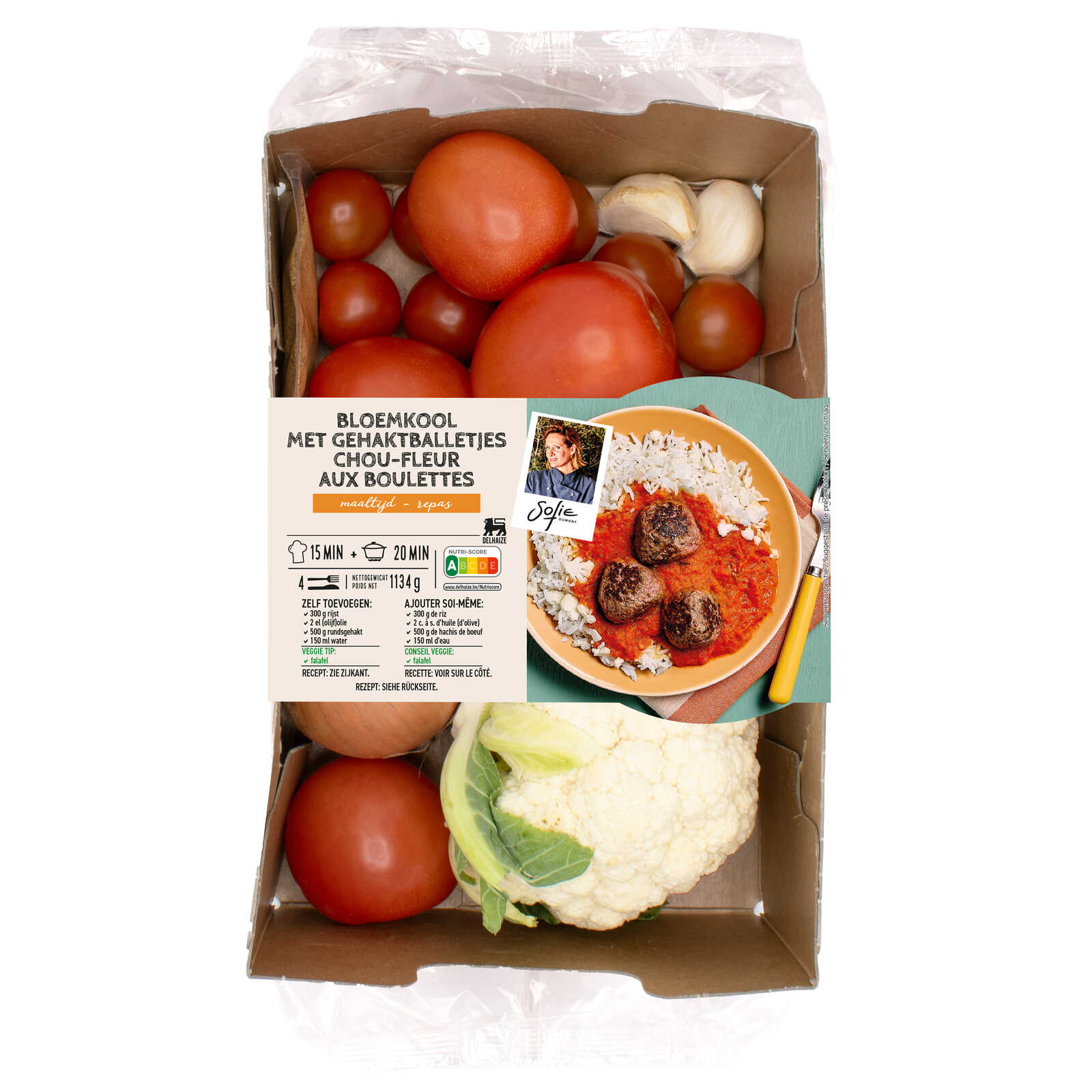 Delhaize | Boîte de repas | Riz au chou-fleur | Boulet | 1,134 kg ...