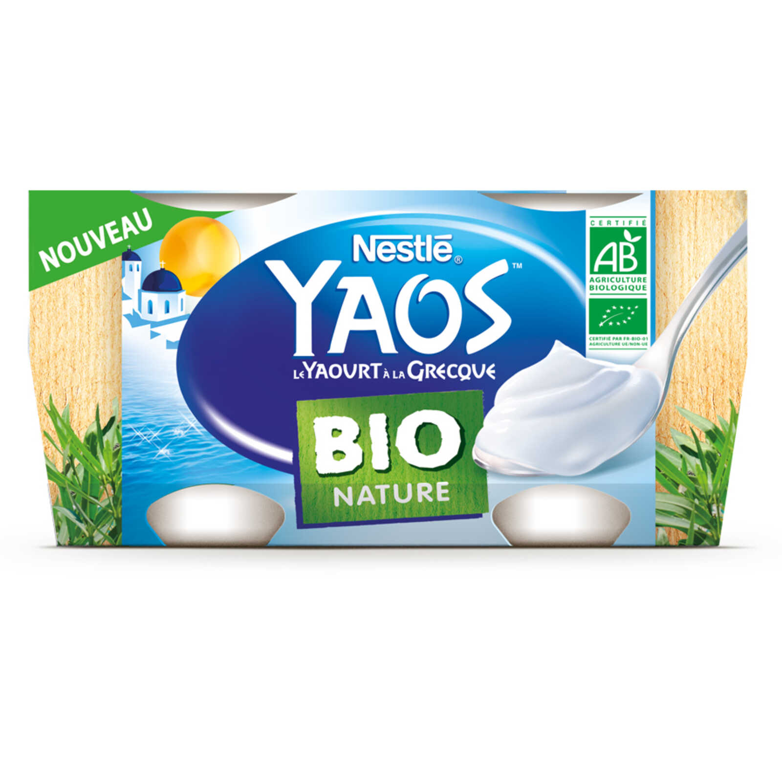 YAOS | Yoghurt | Natuur | Bio | 4 x 125 gr | Delhaize