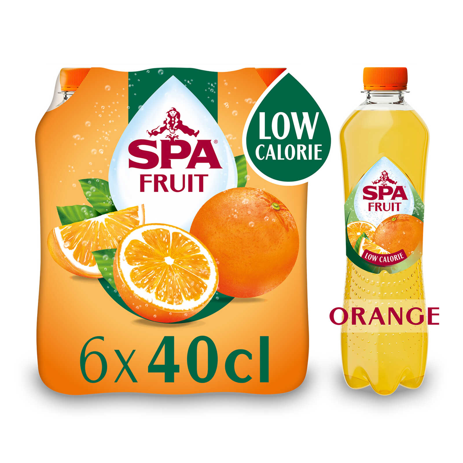 Spa | Fruit | Limonade | Pétillant |Orange | PET | 6 x 40 cl | Delhaize