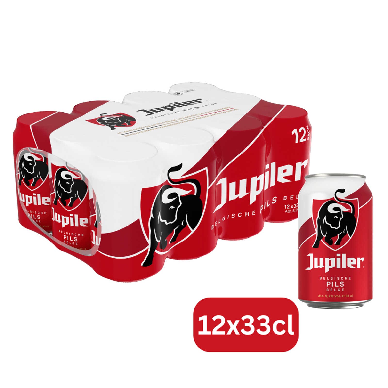 Jupiler | Pils | 5,2% alc | 12 x 33 cl | Delhaize
