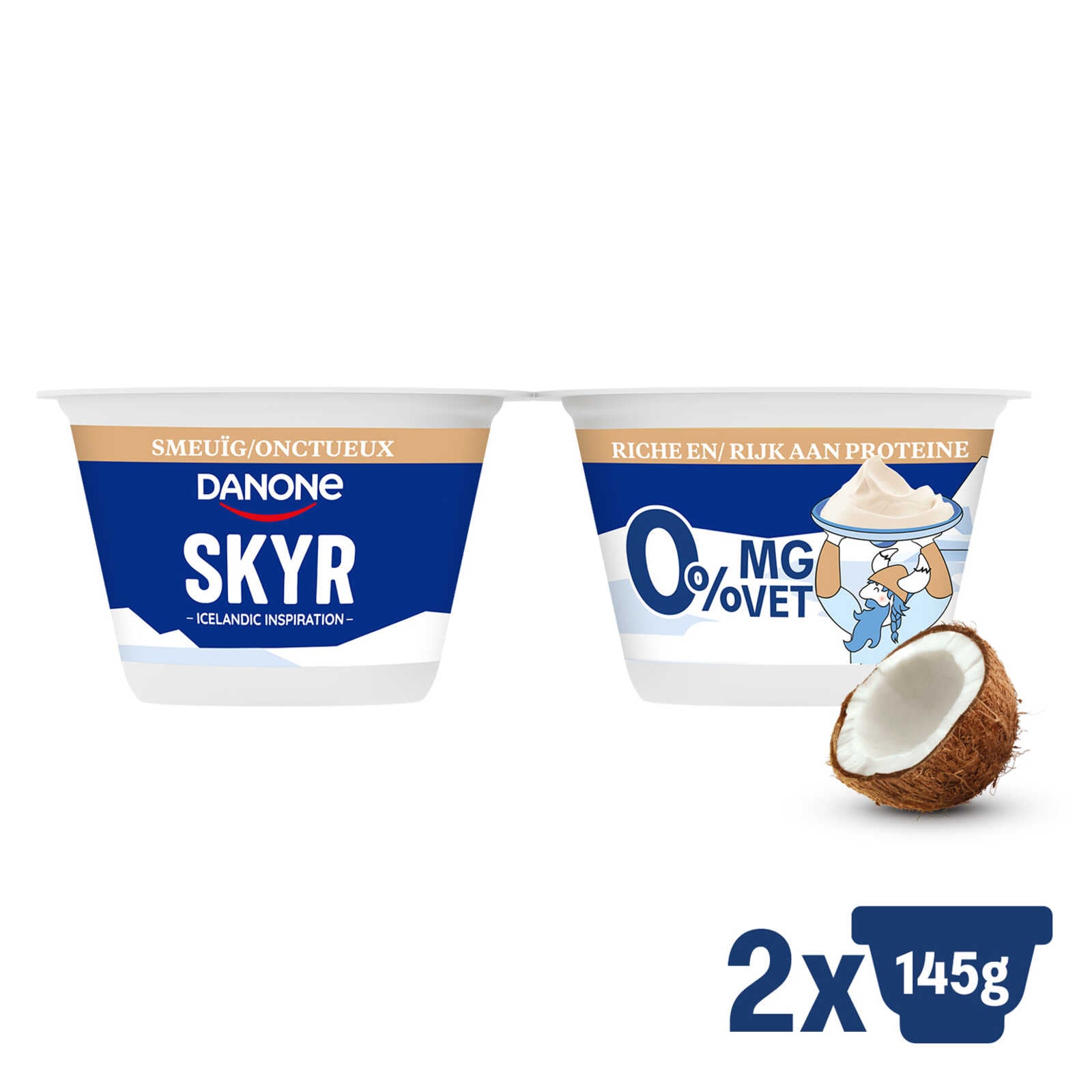 Danone | Skyr | Skyr | noix de coco | 2 x 145 gr | Delhaize