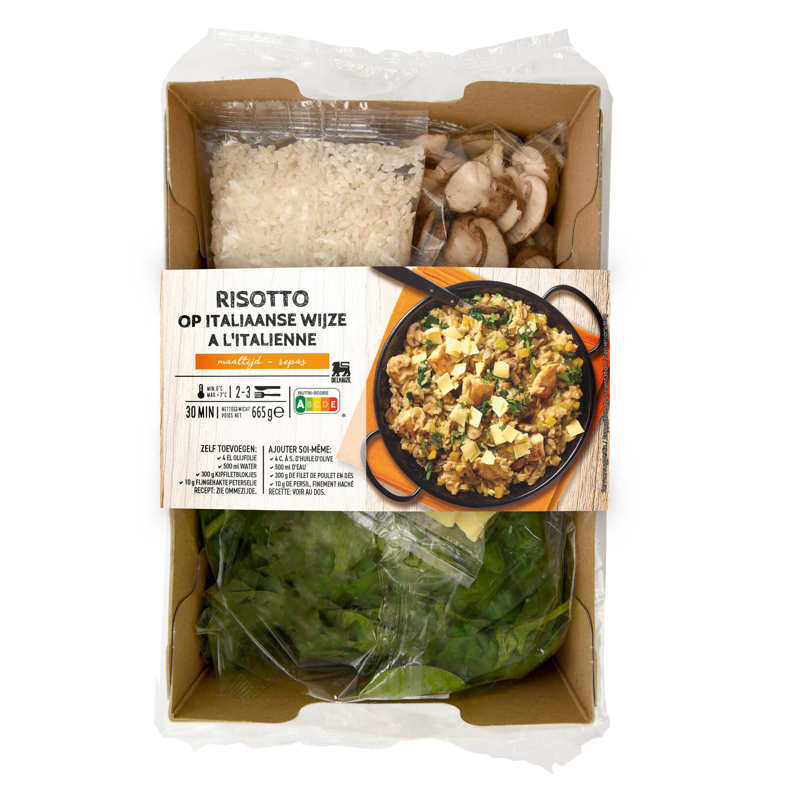 Delhaize | Maaltijdbox | Versneden | Champignonrisotto | 665 gr | Delhaize