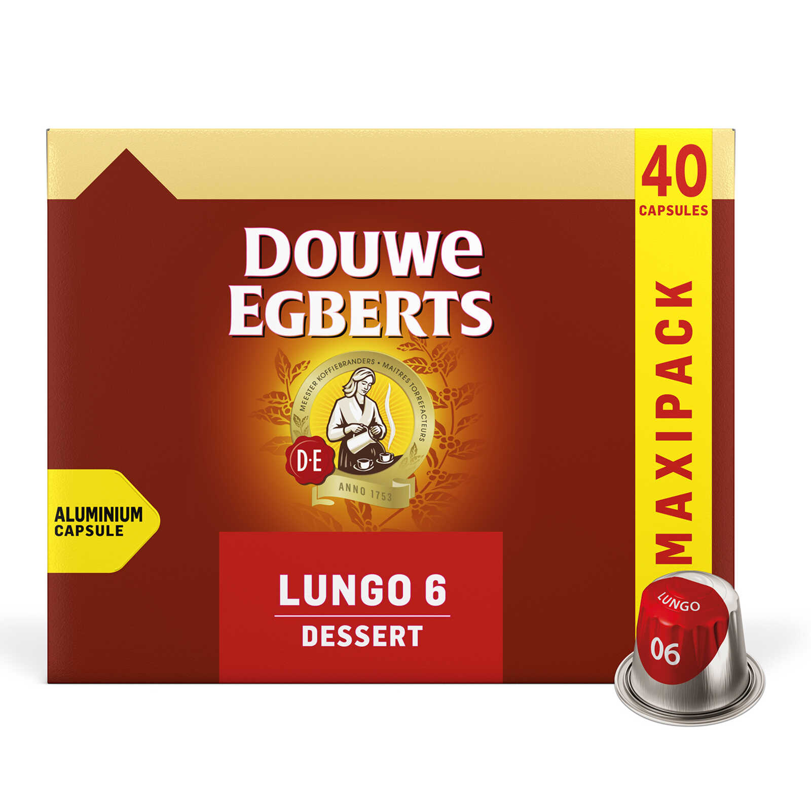 Douwe Egberts | Koffie | Lungo | Dessert 6 | Caps | 208 gr | Delhaize