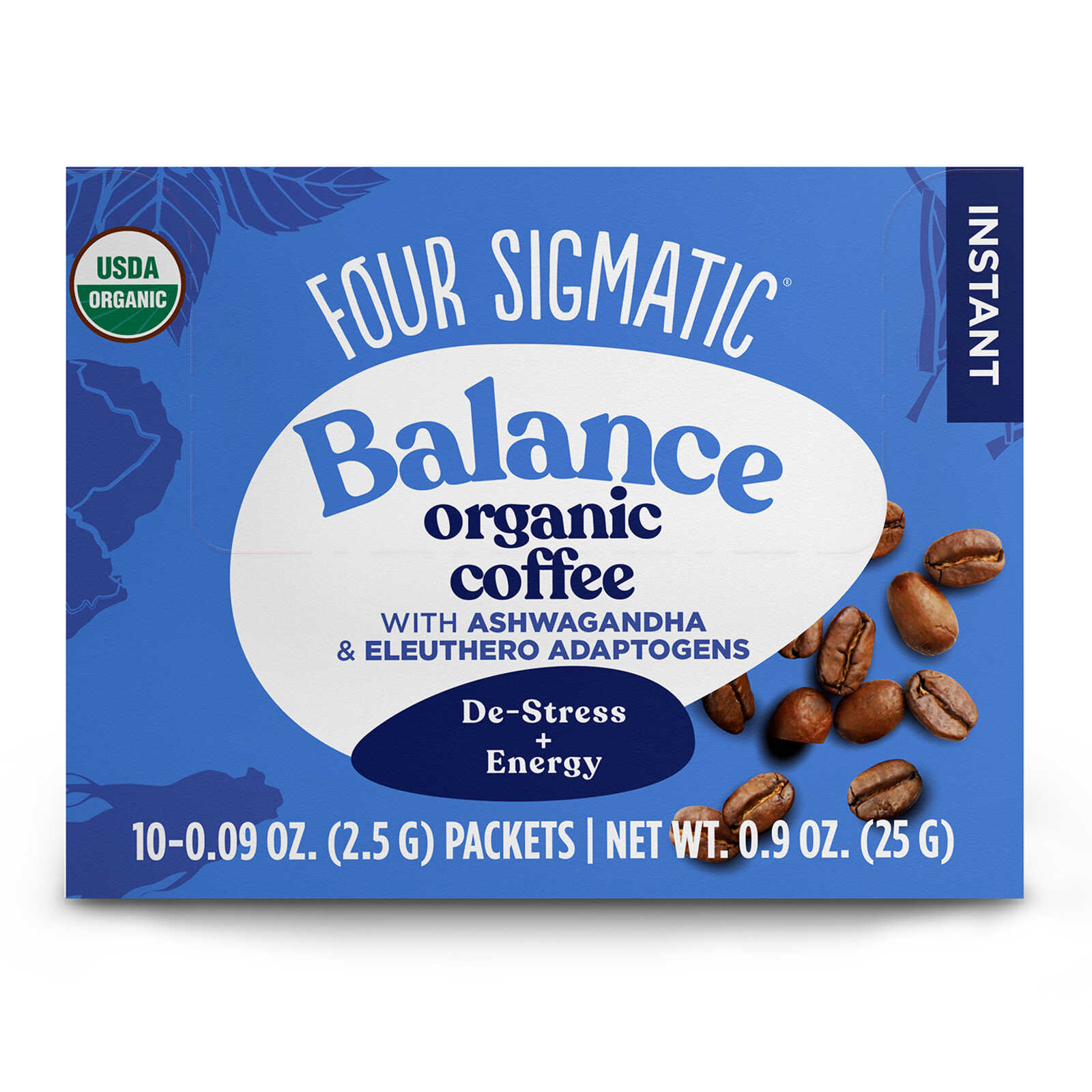 Four Sigmatic | Café | Balance | Soluble | Sachets | 10 x 2,5 gr | Delhaize