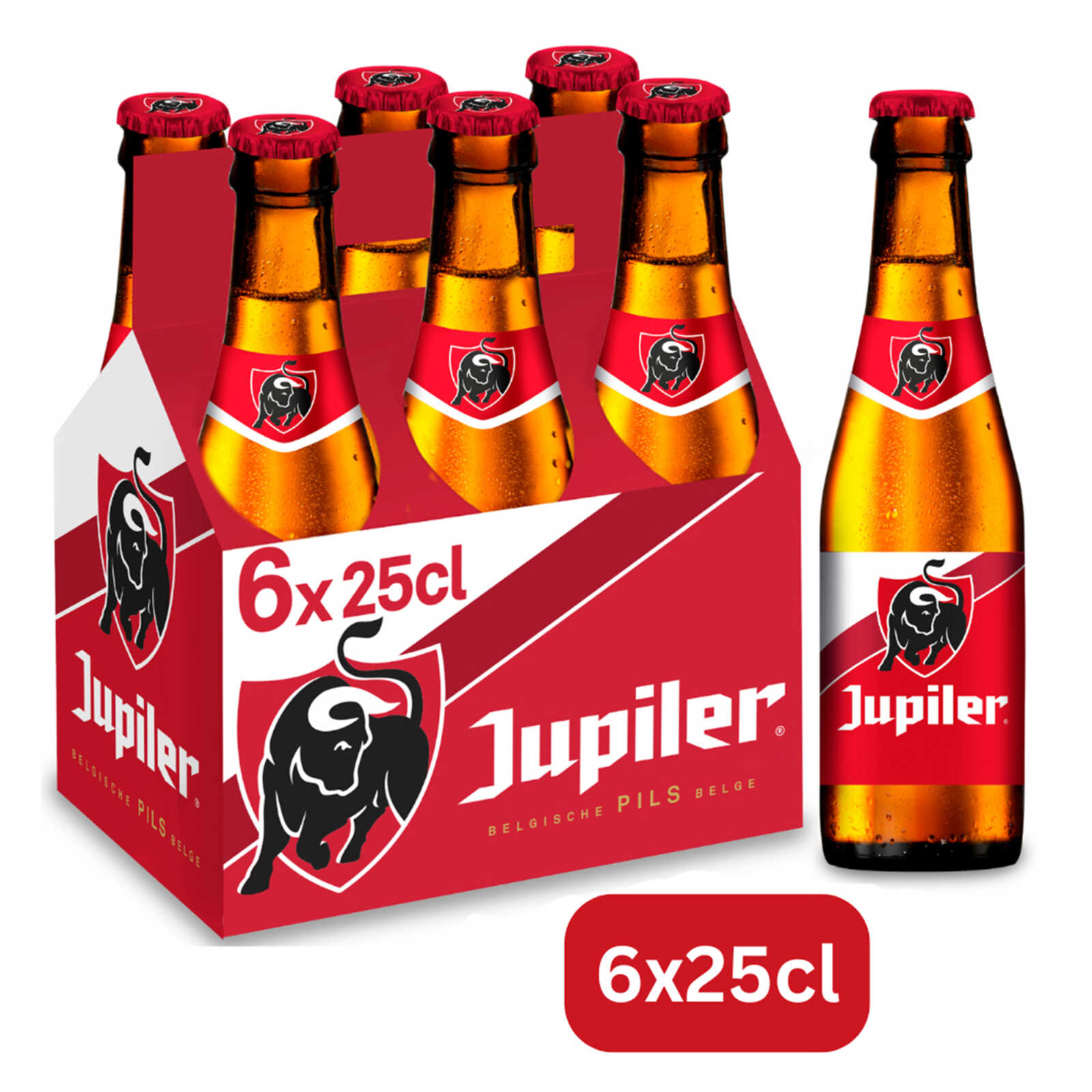 Jupiler | Blond Bier | Pils | 5,2% alc. | Fles | 6 x 25 cl | Delhaize