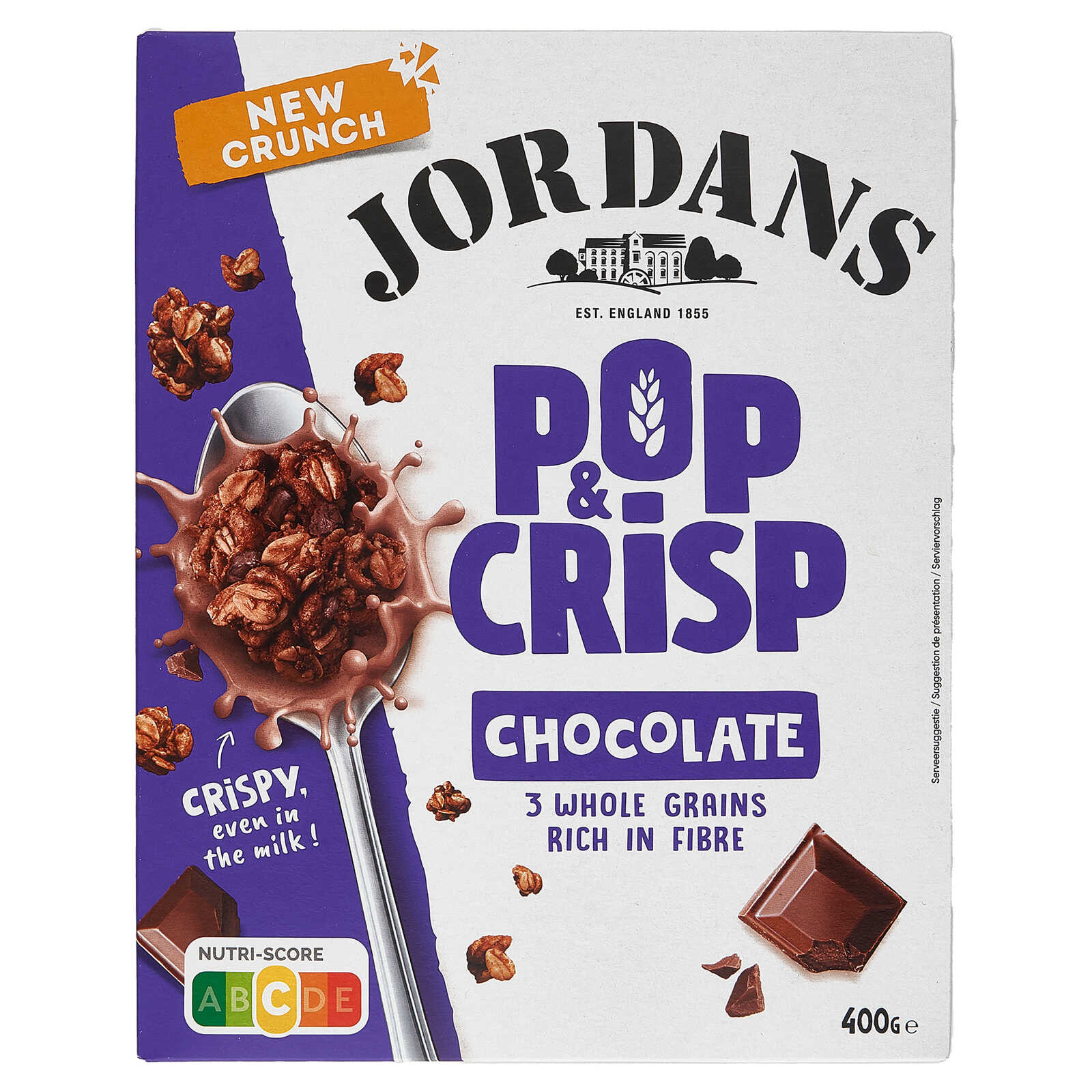 Jordans | Granola | Pop & Crisp | Chocolat | 400 gr | Delhaize