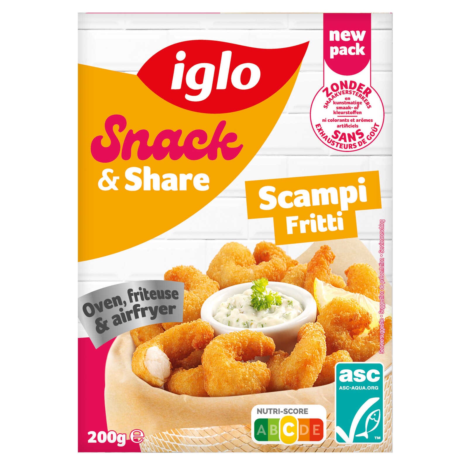 Iglo | Snack & Share | Scampi Fritti | 200 gr | Delhaize