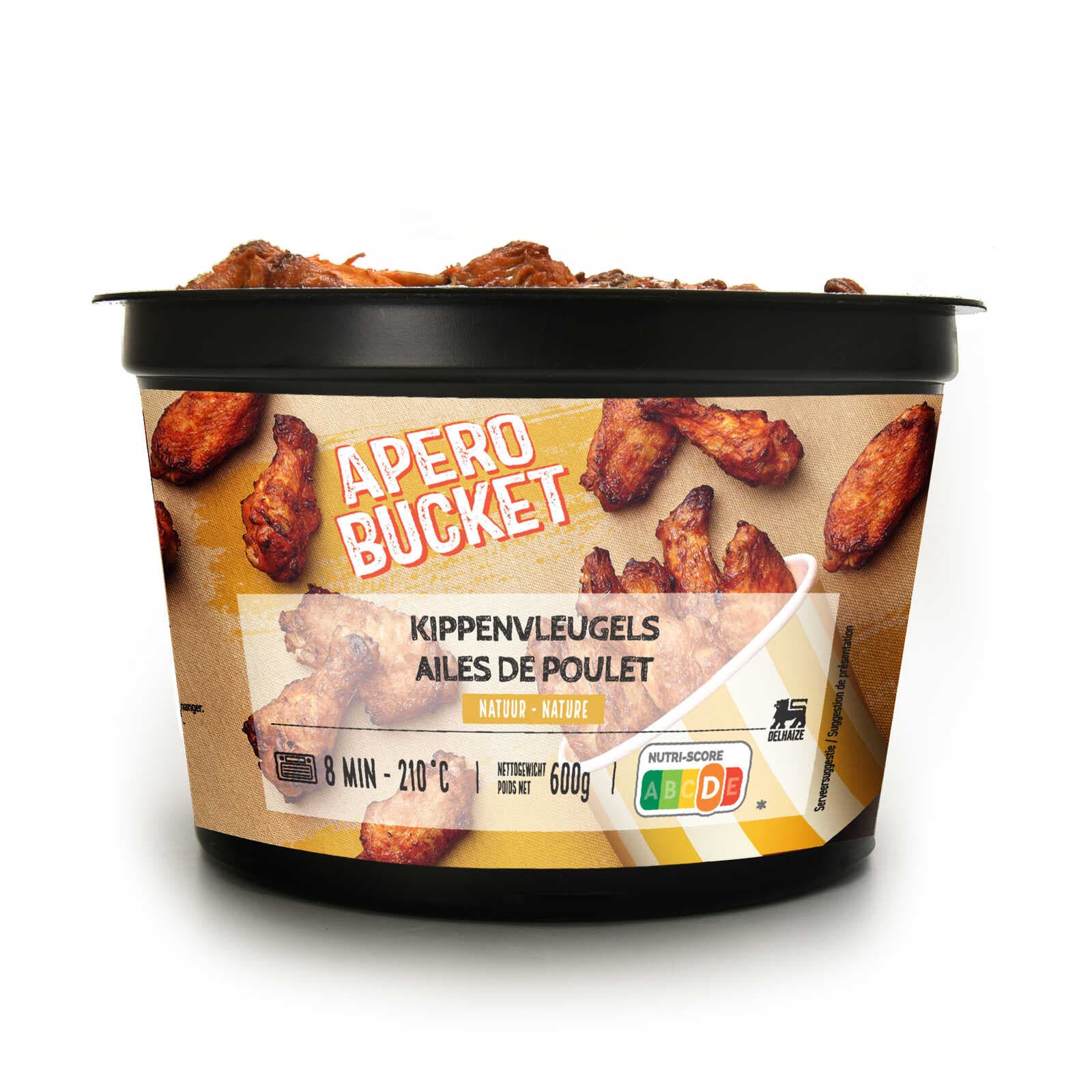 Delhaize | Vleugels | Kip | Apero bucket | Natuur | 600 gr | Delhaize