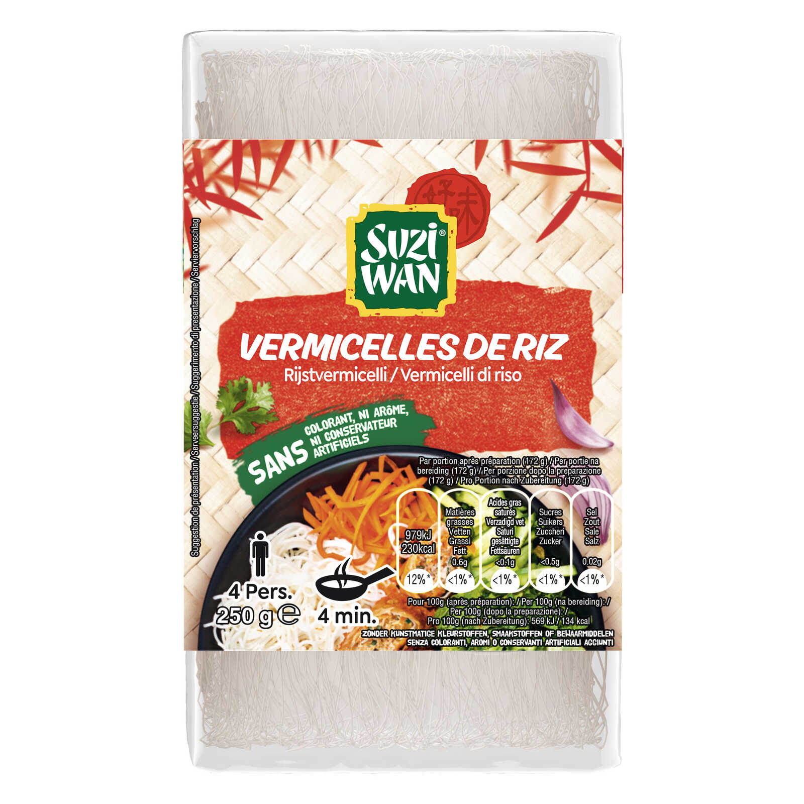 Suzi Wan | Rijst Vermicelli | 250 gr | Delhaize