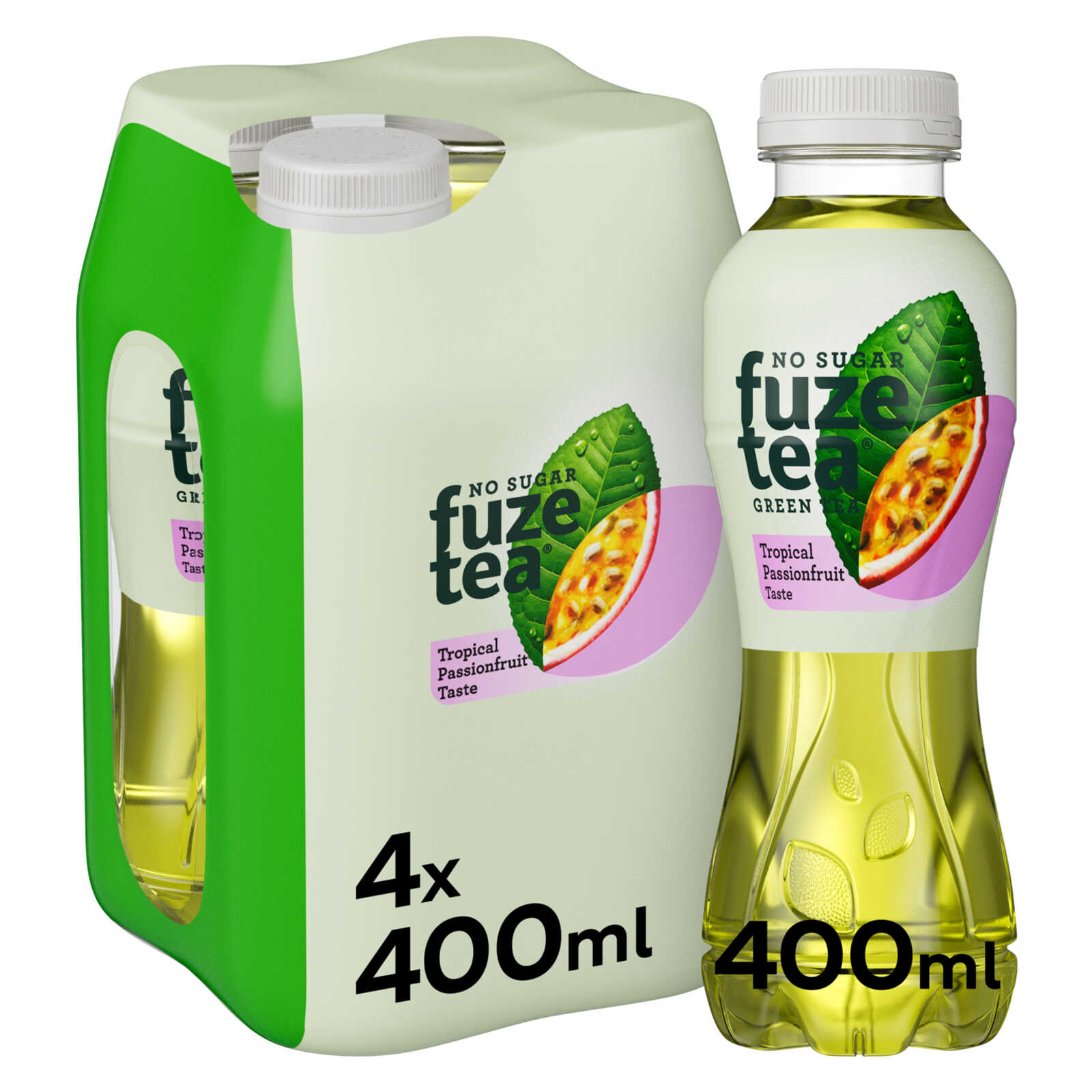 Fuze Tea | Green Tea | Tropical | Psfrt | Nsug | 4 x 40 cl | Delhaize
