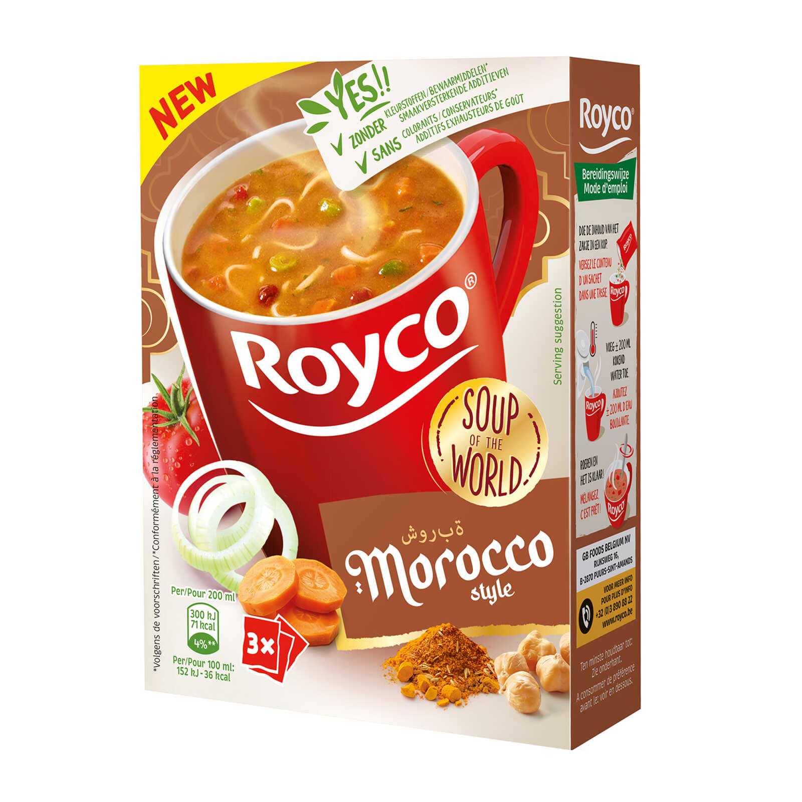 Royco | Soup of the world | Marokko | 3 x 18 gr | Delhaize