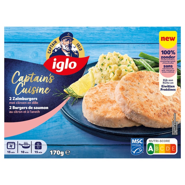 Iglo | Zalmburger | Citroen | Dille | 2 x 85 gr | Delhaize