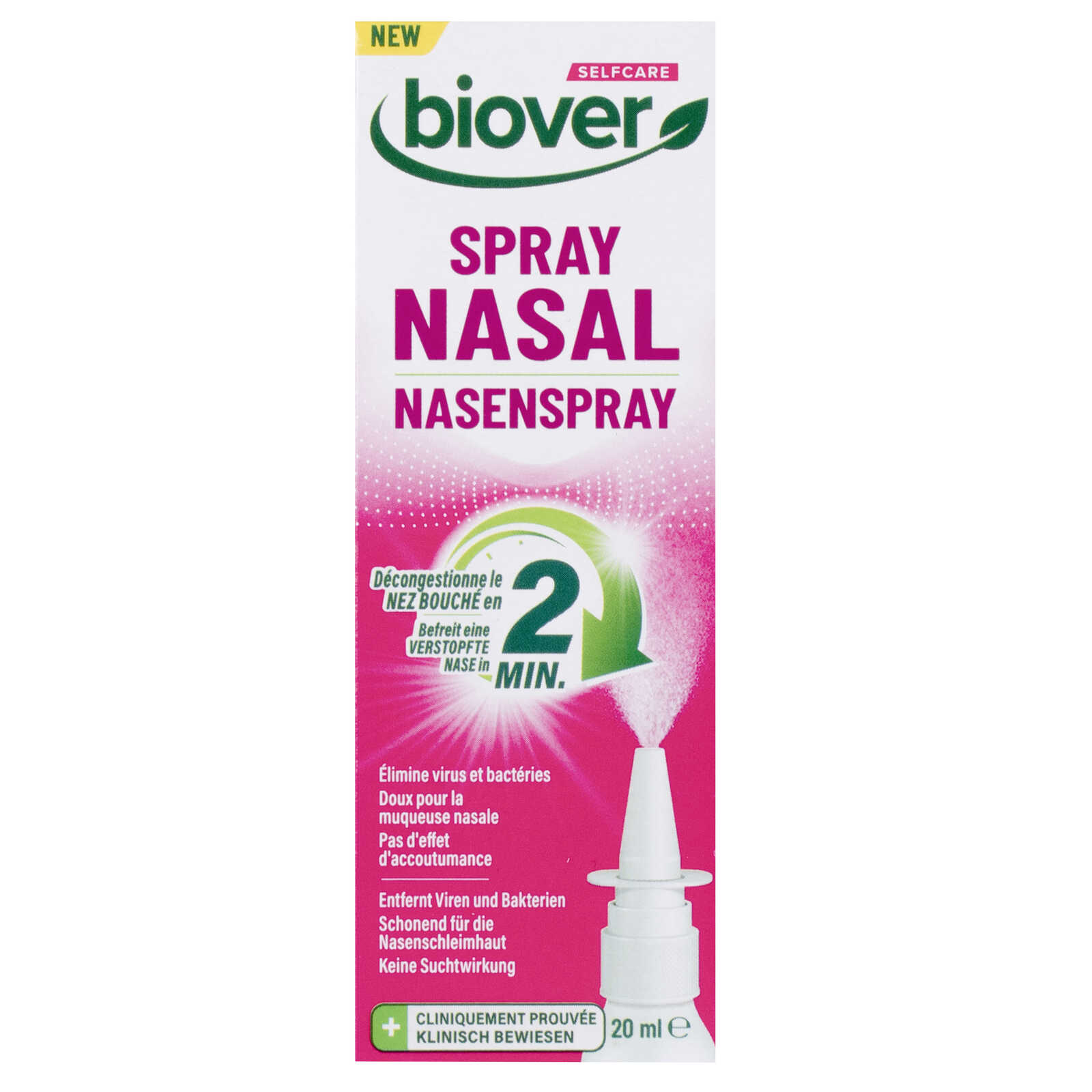 Biover | Selfcare | Spray nasal | 20ml | 2 cl | Delhaize