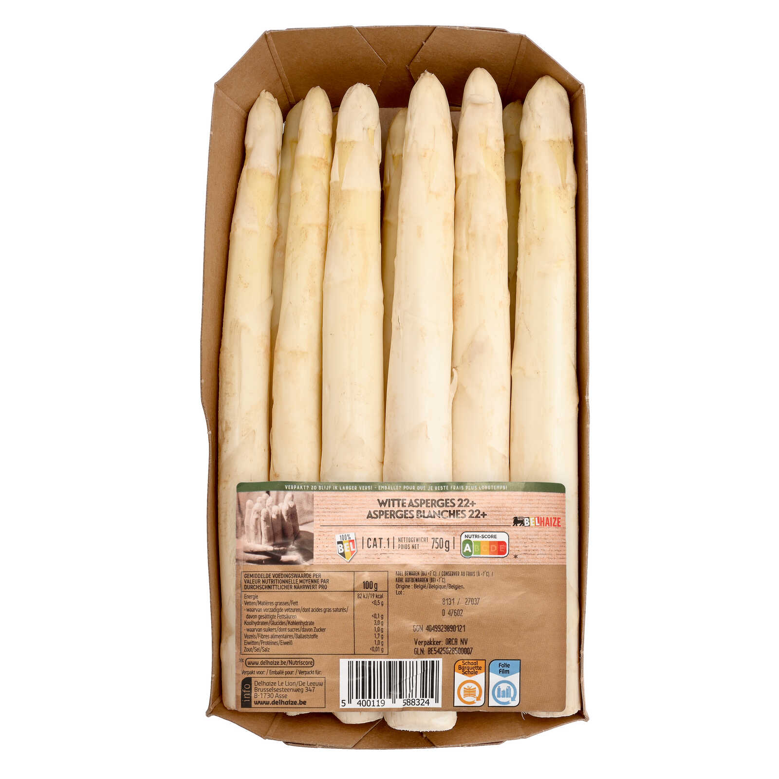 Delhaize | Witte asperges | 22+ | 750 gr | Delhaize