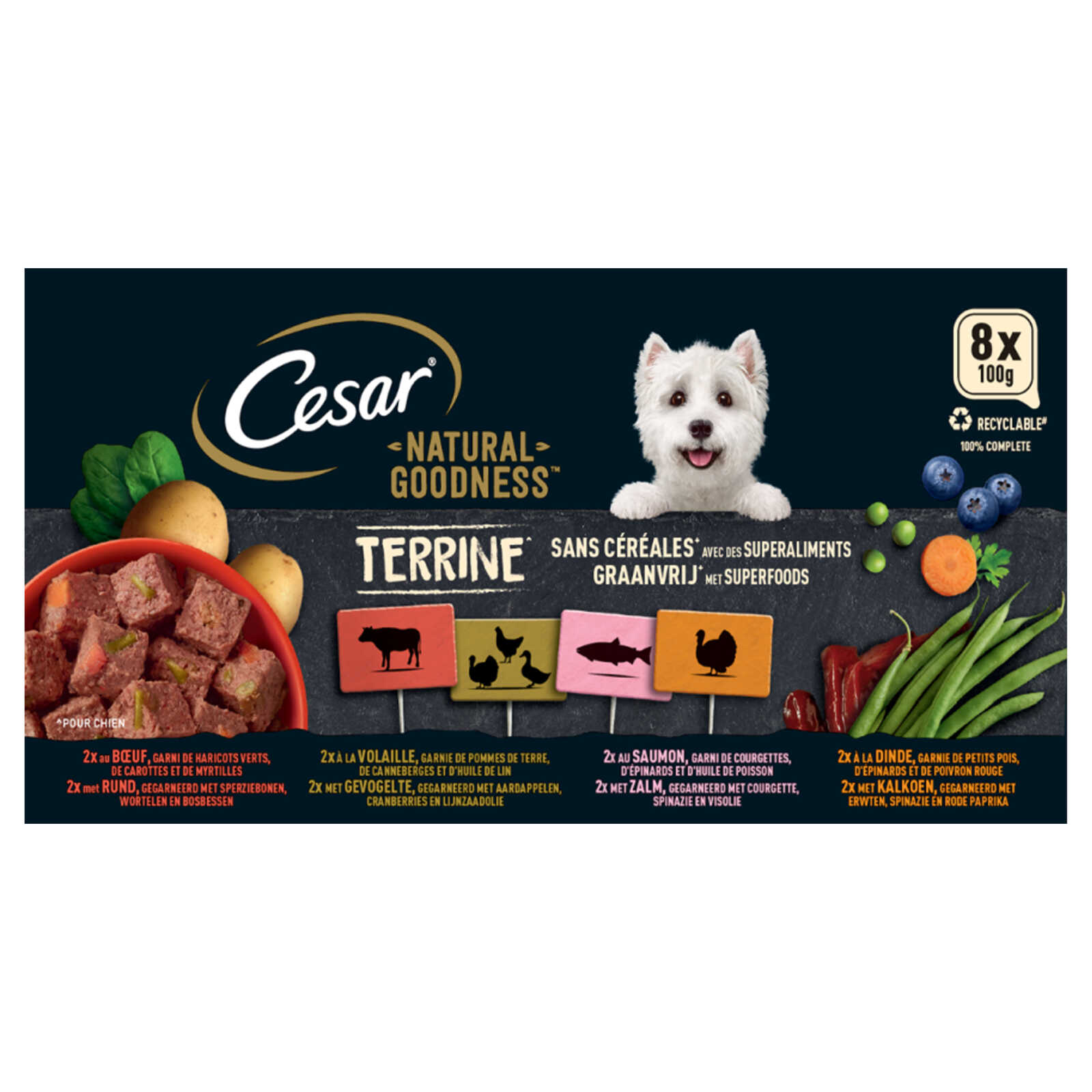 Cesar | Cesar | Tray | Terrine | 8 x 100 gr | Delhaize