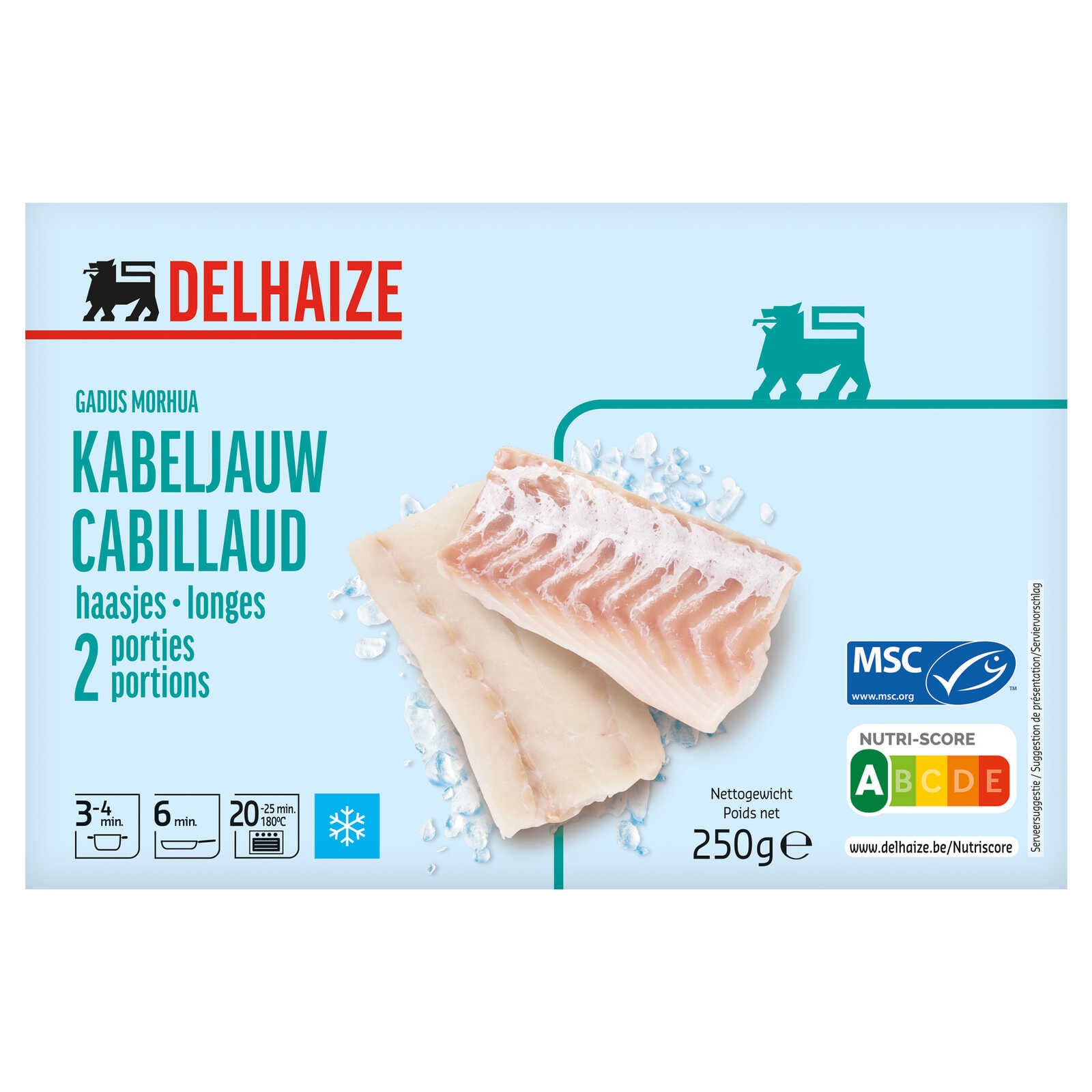 Delhaize | Dos de cabillaud | 250 gr | Delhaize