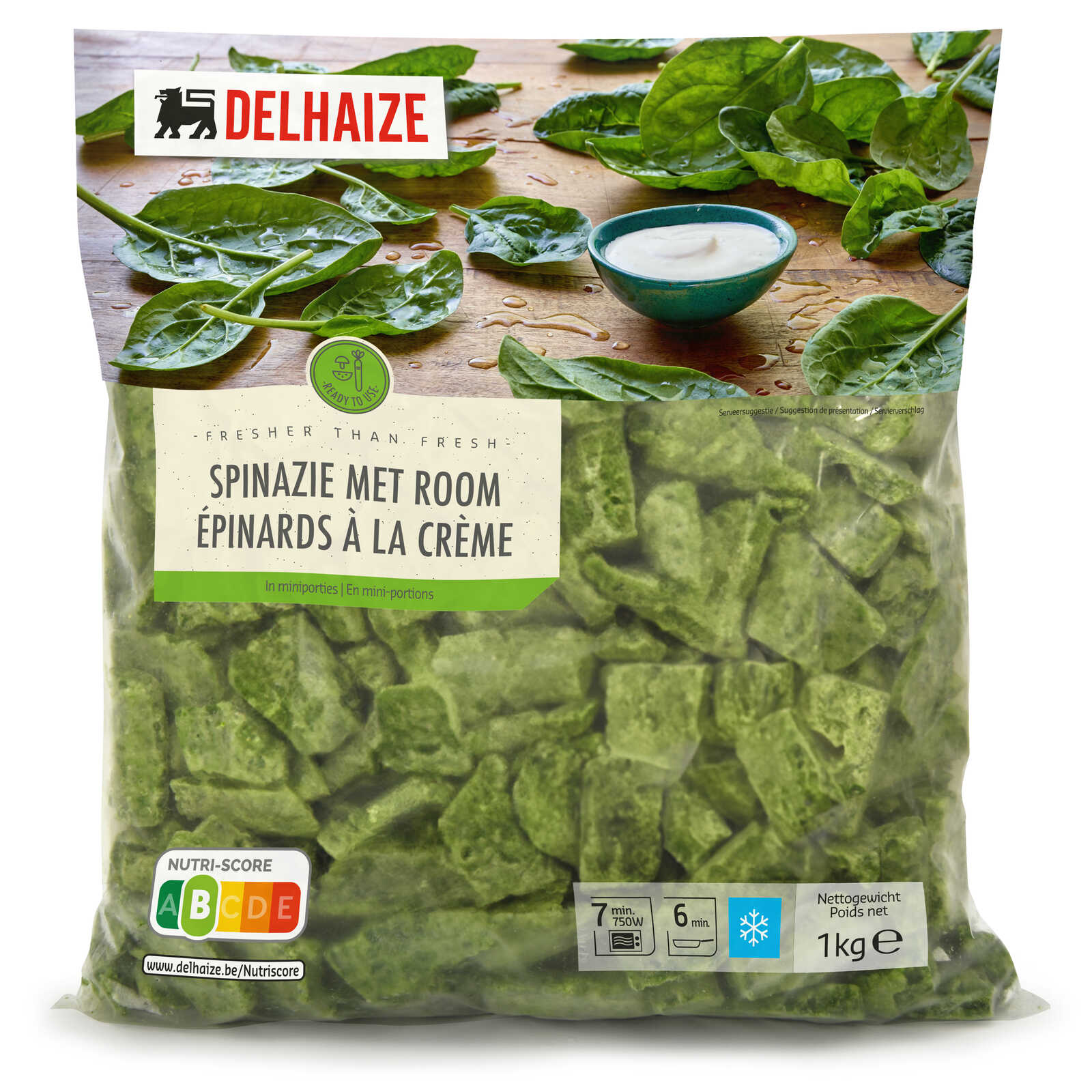 Delhaize | Epinard | Et crème | 1 kg | Delhaize