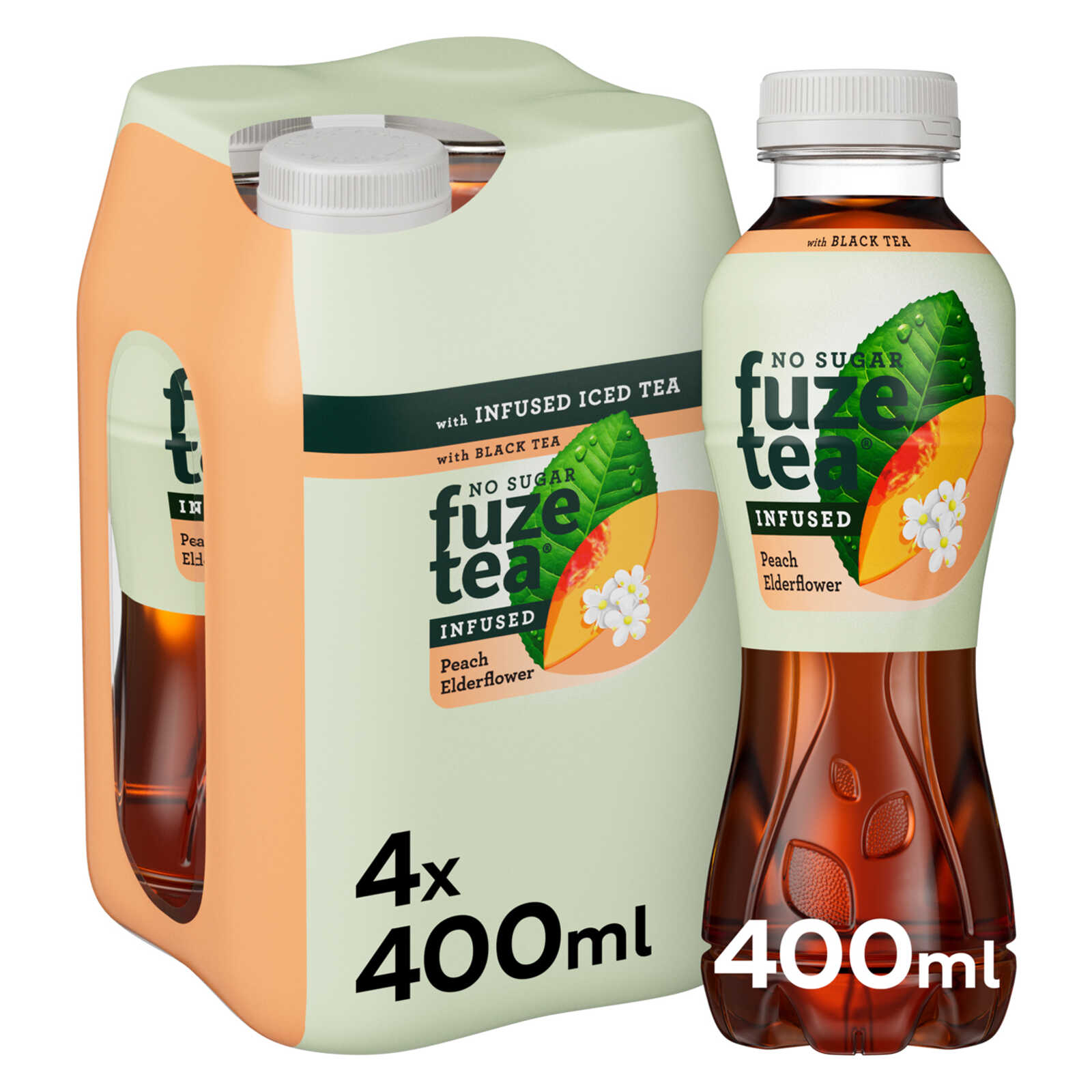 Fuze Tea | Black Tea | Zwarte thee | Peach Elderflower | No Sugar | 4 x ...