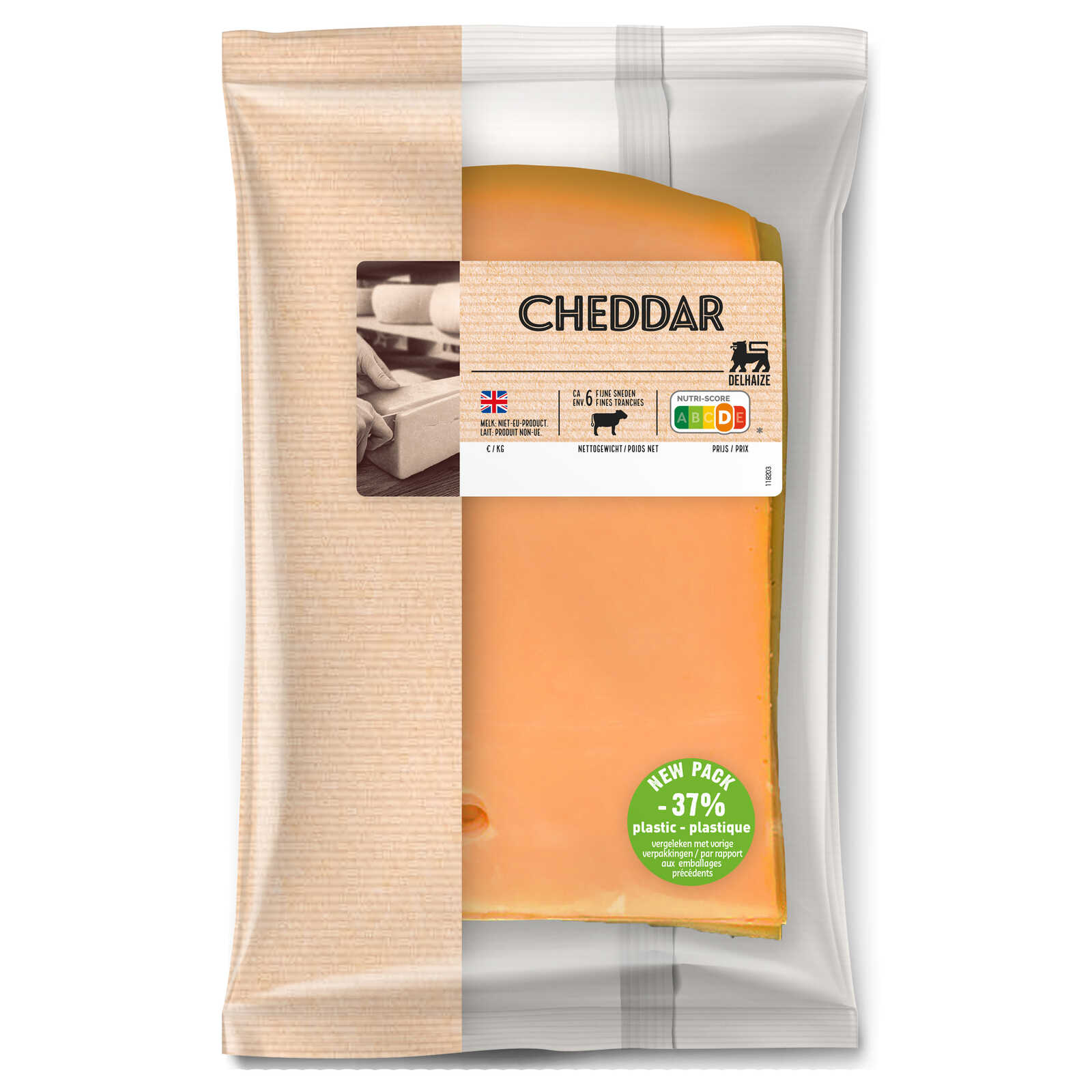 Delhaize | Cheddar | Tranches | +/- 180 gr | Delhaize