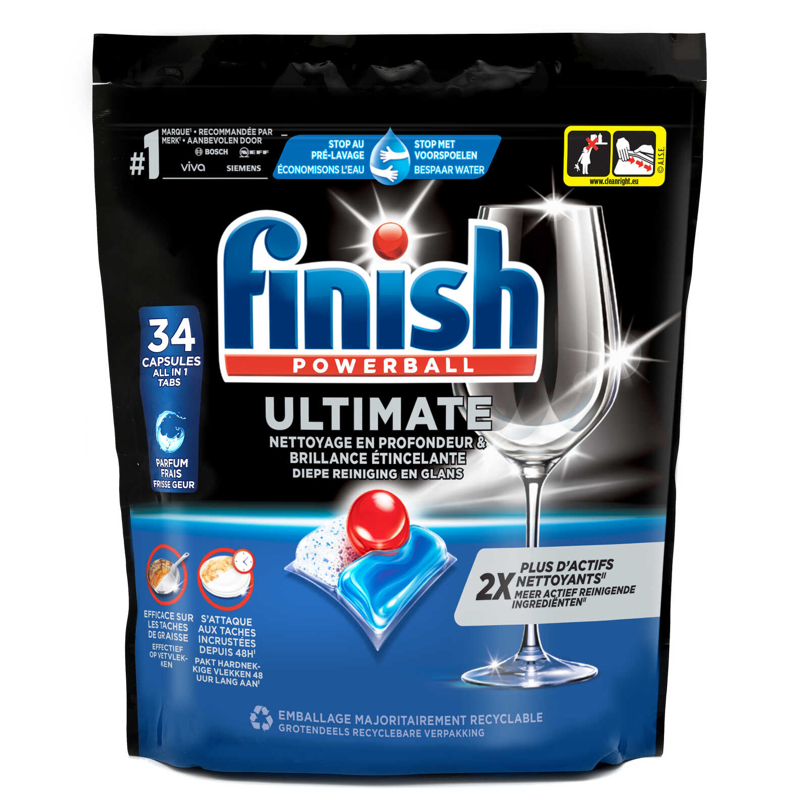 Finish | Capsules Lave-Vaisselle| Ultimate Regular | 34 pc | Delhaize