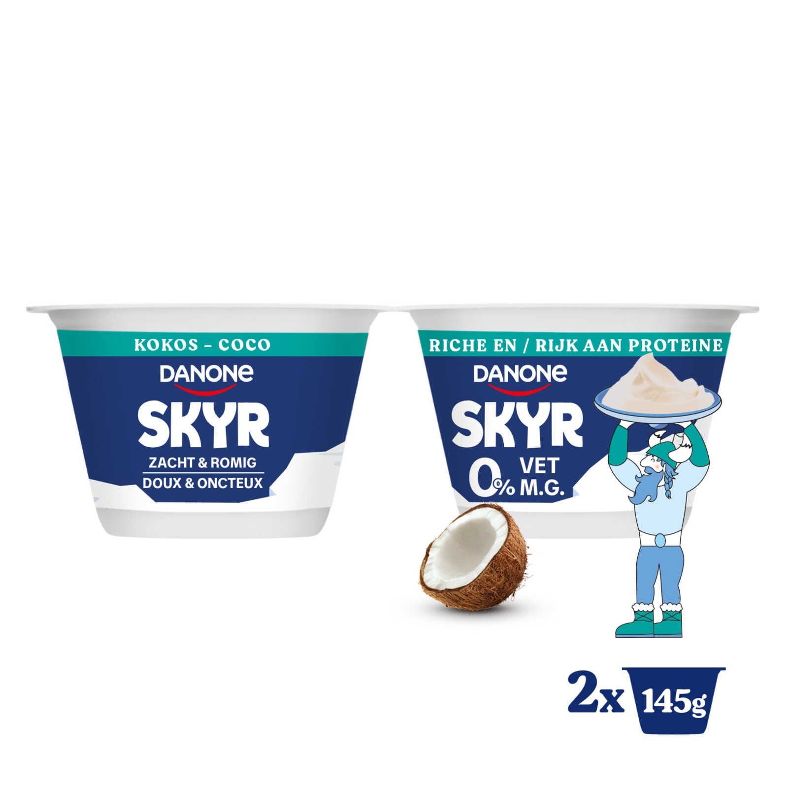 Danone | Skyr | Skyr | noix de coco | 2 x 145 gr | Delhaize