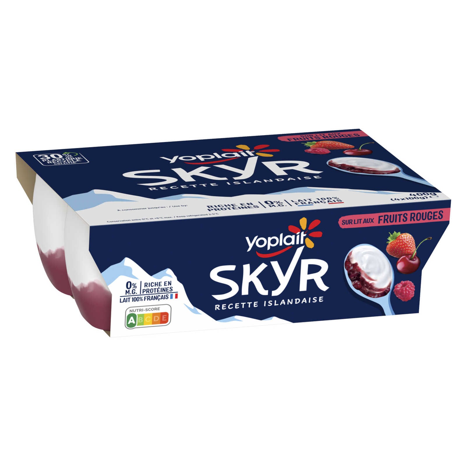 Yoplait | Skyr | Fruits rouges | 4 x 100 gr | Delhaize
