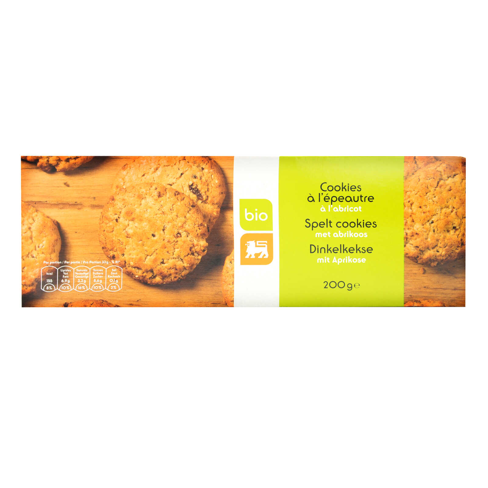Delhaize | Bio | Cookies | Abricot | Bio | 200 gr | Delhaize