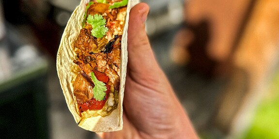 Taco’s met pulled beef op de barbecue